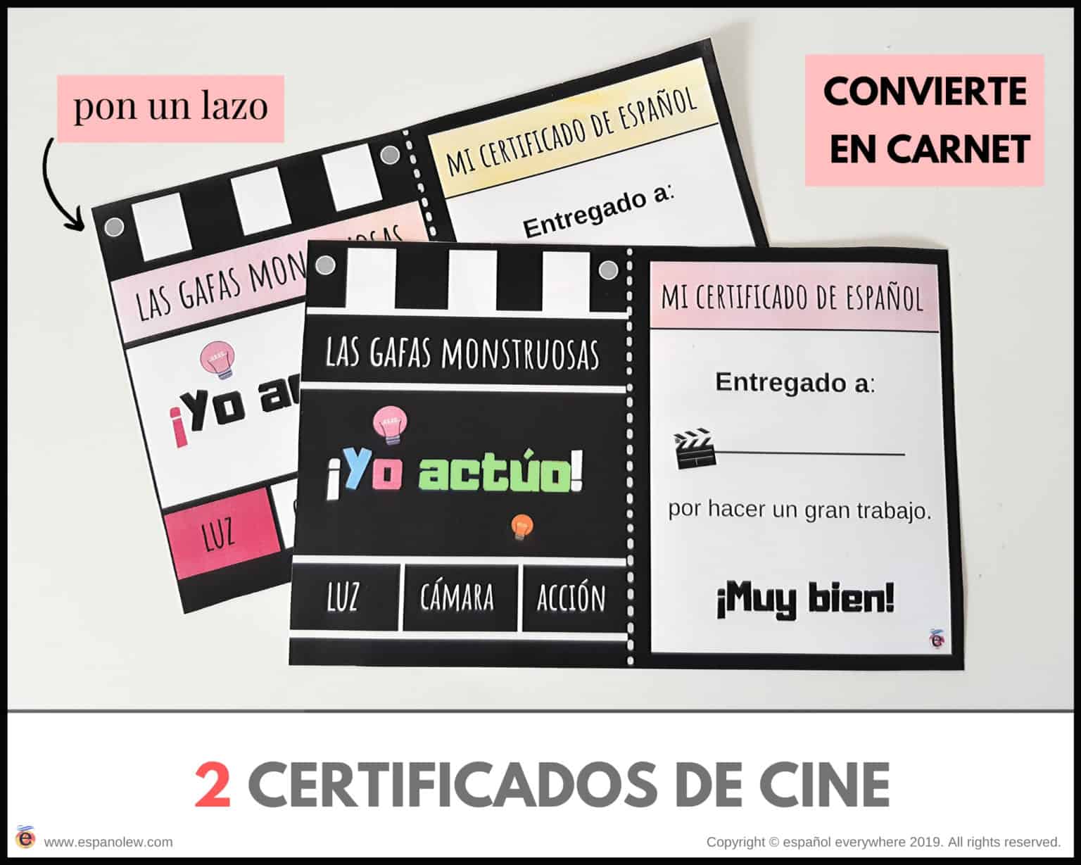 ´El amigo actor´. Juego adaptable de repaso y fiesta de cine temática.