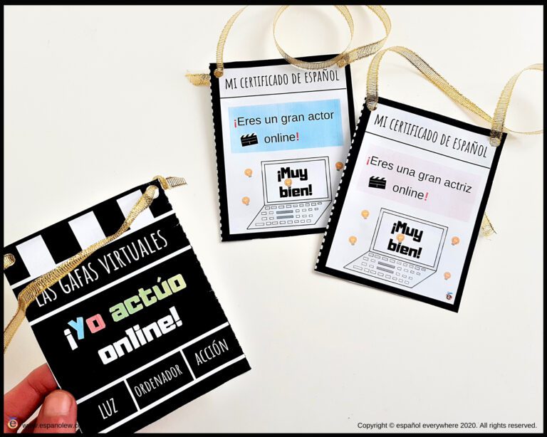 ´El amigo actor´. Juego adaptable de repaso y fiesta de cine temática.