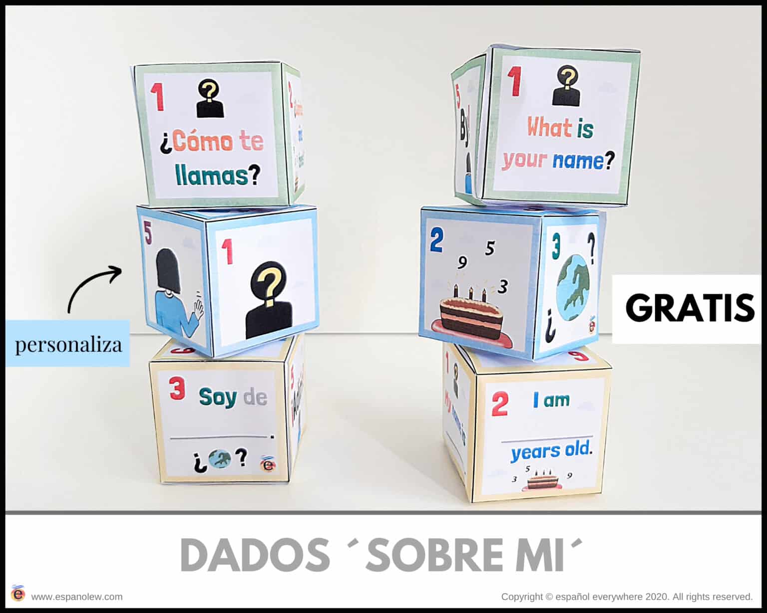 💻´Lupas y juegos sobre mí´. Cómo presentarse de manera divertida. 🇪🇸 🇬🇧