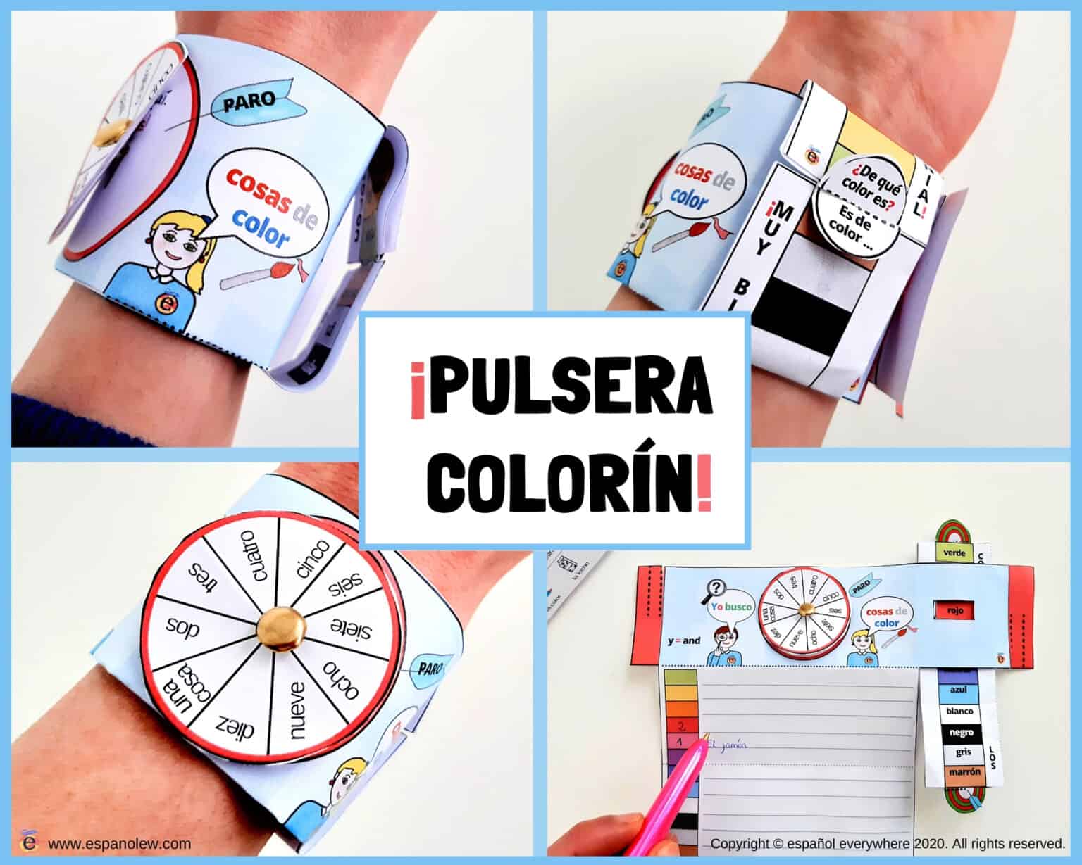 | 🌈´Pulseras Colorín´. Manualidades, Fichas Y Juegos Para Colores Y ...