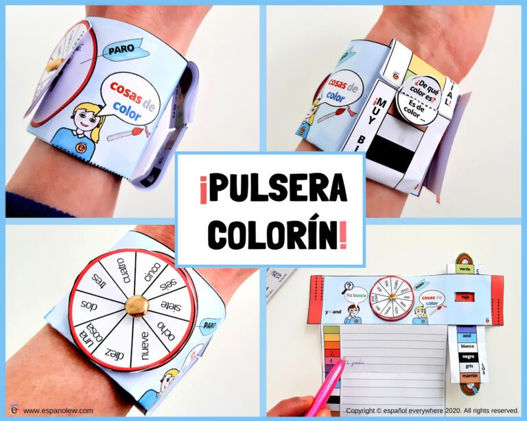💻 ´Pulseras colorín´- Números, colores, vocabulario y concordancia ...