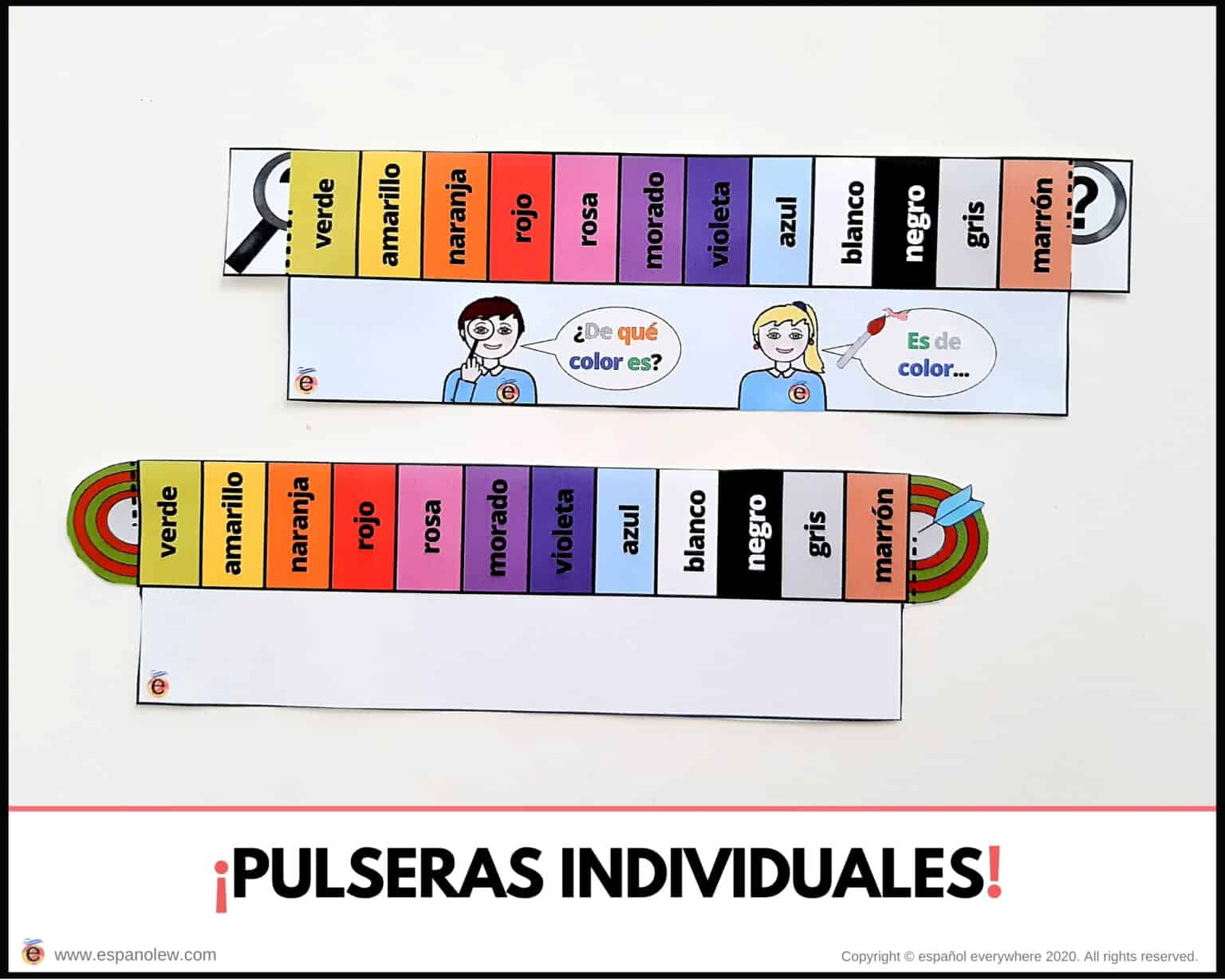 | 🌈´Pulseras Colorín´. Manualidades, Fichas Y Juegos Para Colores Y ...