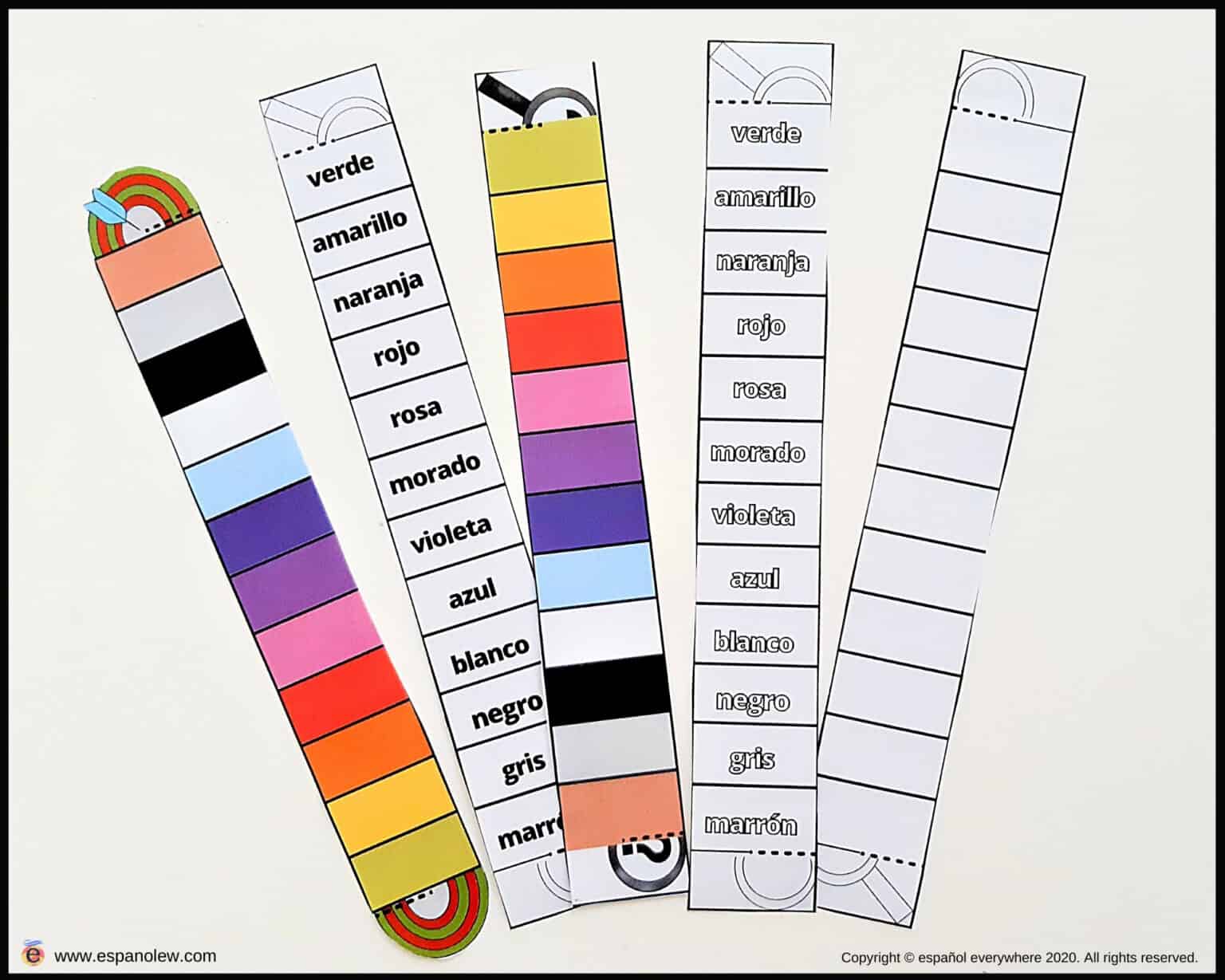 💻 ´Pulseras colorín´- Números, colores, vocabulario y concordancia ...