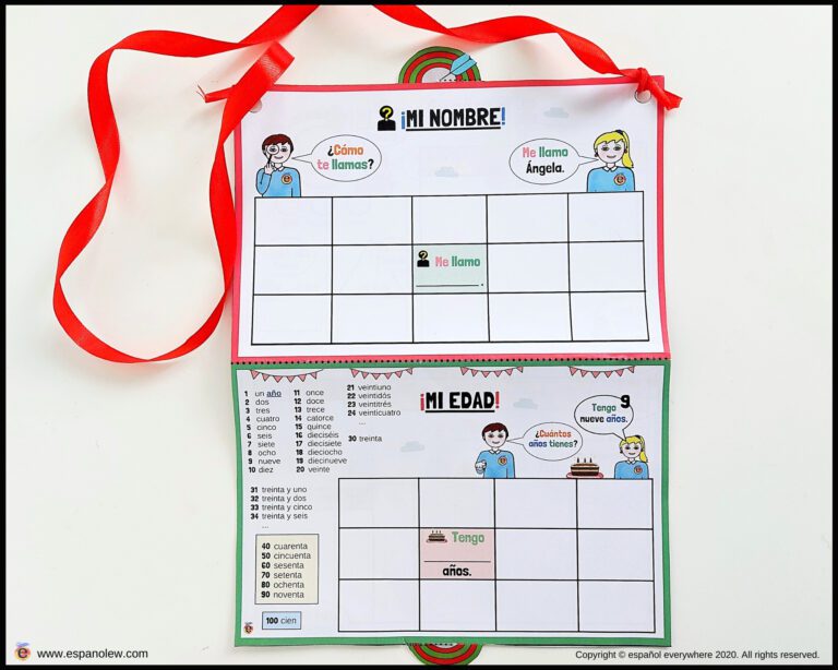 💻 ´Ficha-carnet sobre mí´- Nombre, edad, nacionalidad, gustos, colores ...