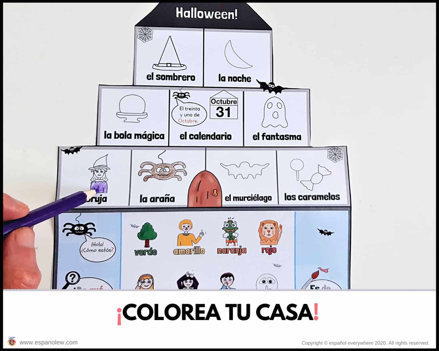 💻 ´Aprende-casas de Halloween´- Vocabulario, conjugación, verbos ...