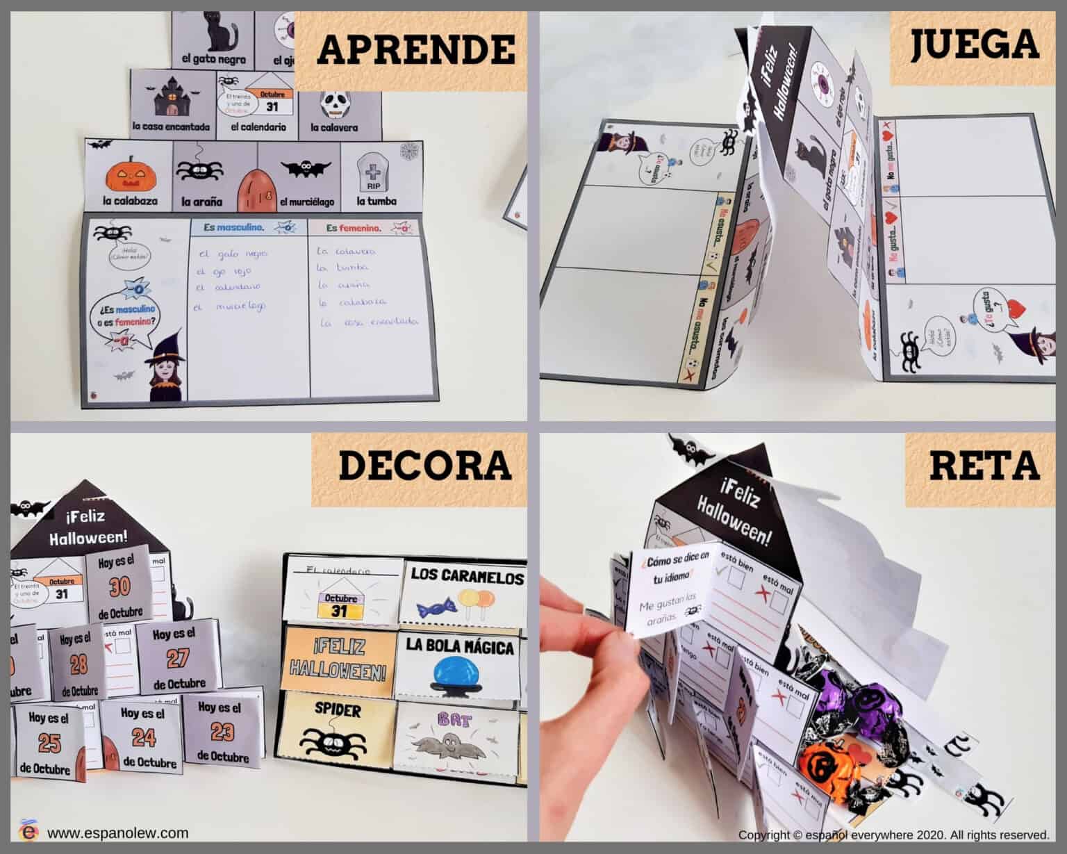 💻 ´Aprende-casas de Halloween´- Vocabulario, conjugación, verbos ...