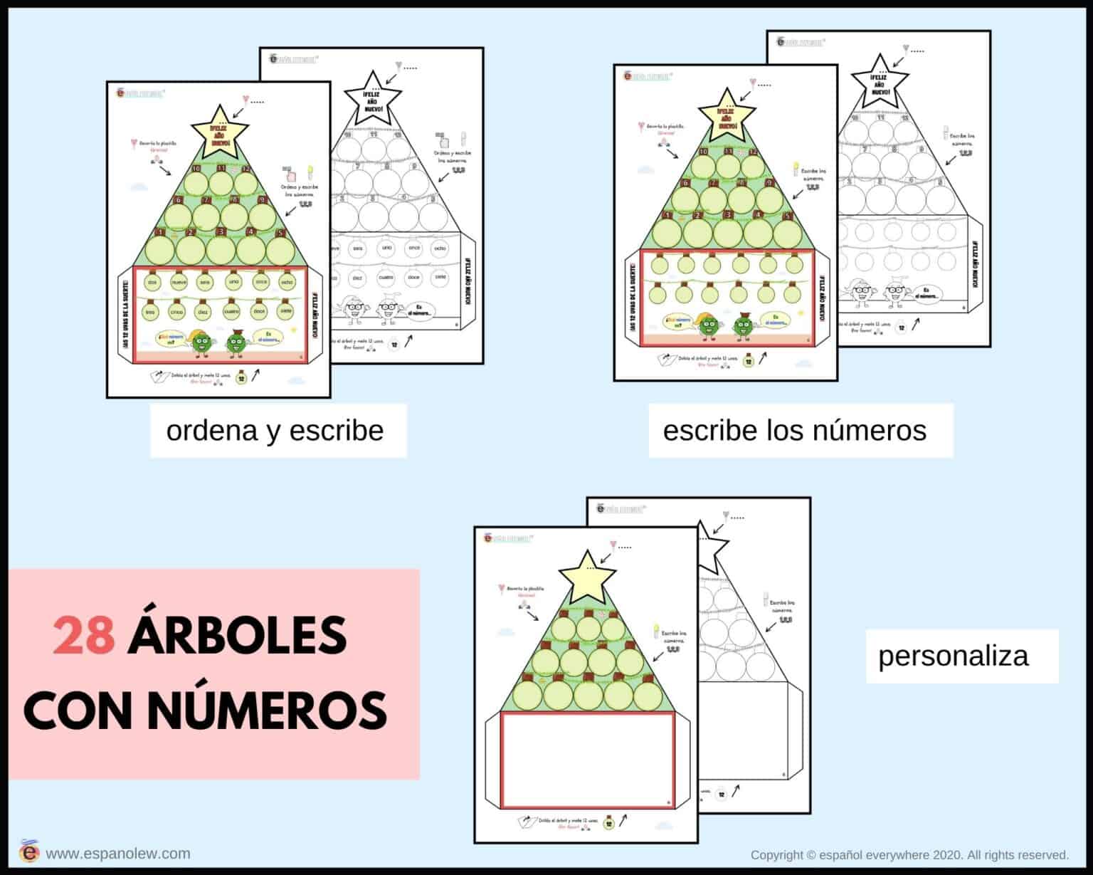 💻 Árboles y gafas de Nochevieja´- Manualidades, y juegos PPT Para Fin ...