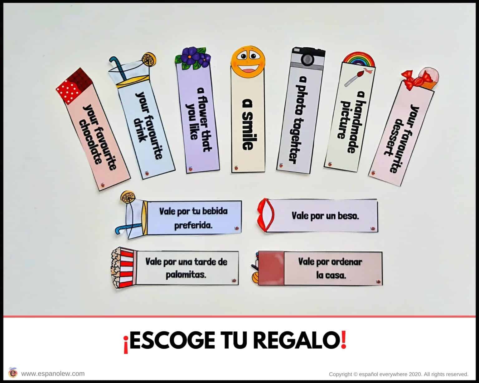 tickets de regalo para tarjetas (2) | español everywhere