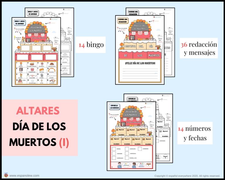 💻 ´Aprende-altares Día de Muertos´- Vocabulario, pronombres, verbos ...