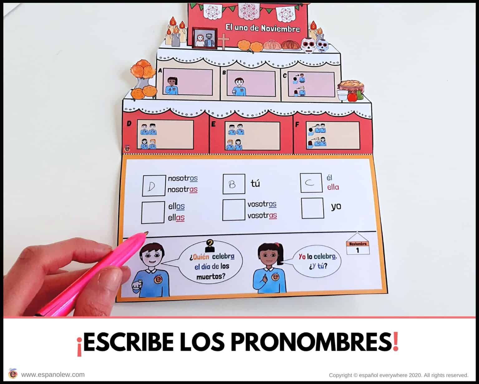 💻 ´Aprende-altares Día de Muertos´- Vocabulario, pronombres, verbos ...