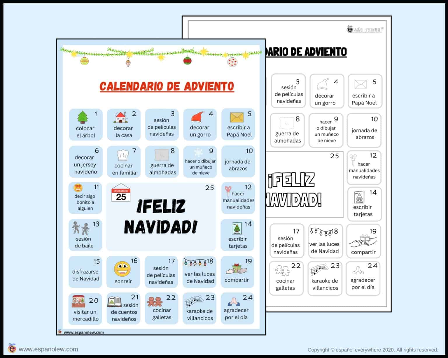 Actividades calendario de Adviento. Actividades de Navidad con niños ...