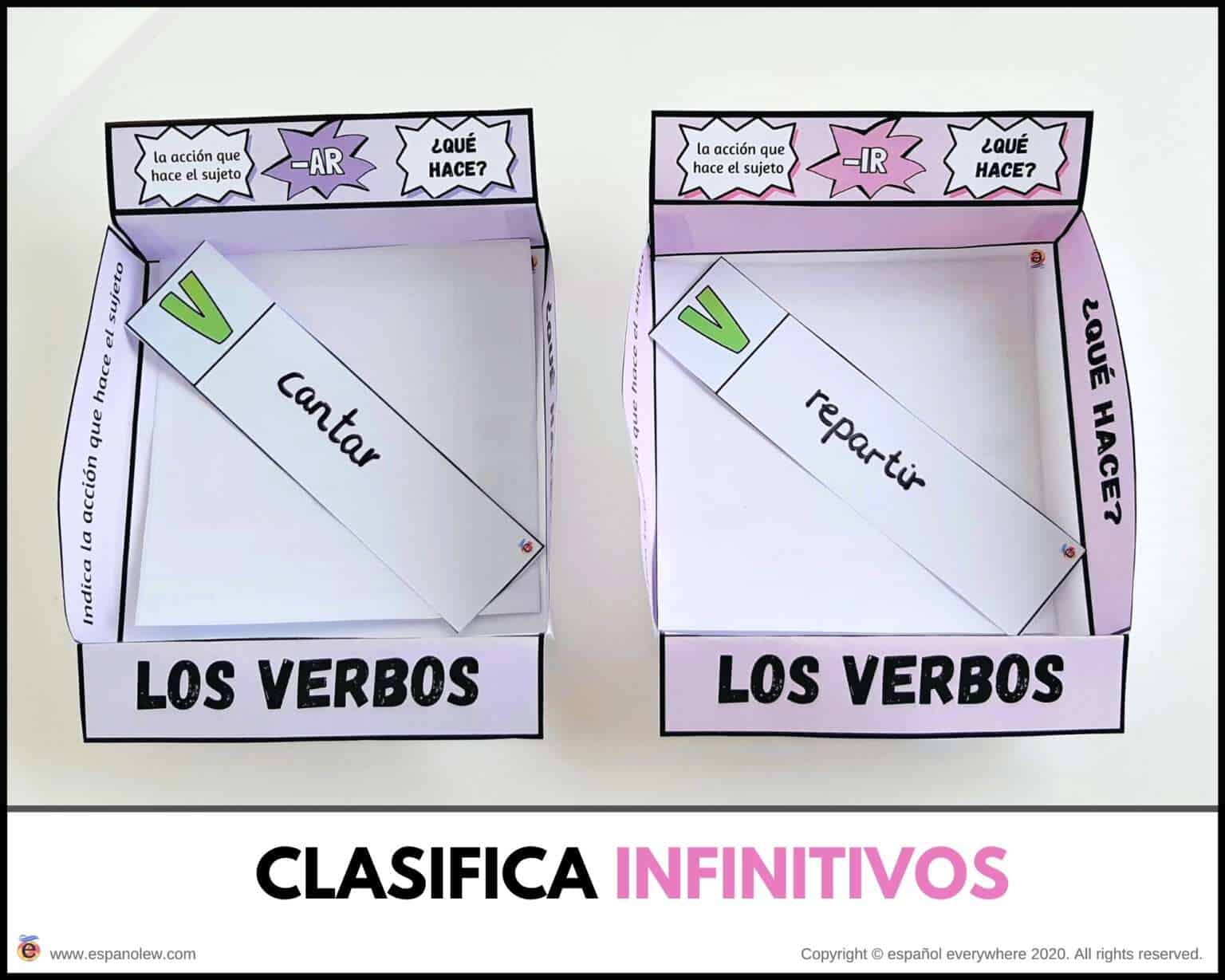 Actividades y ejercicios con verbos. Juegos con infinitivos para niños ...