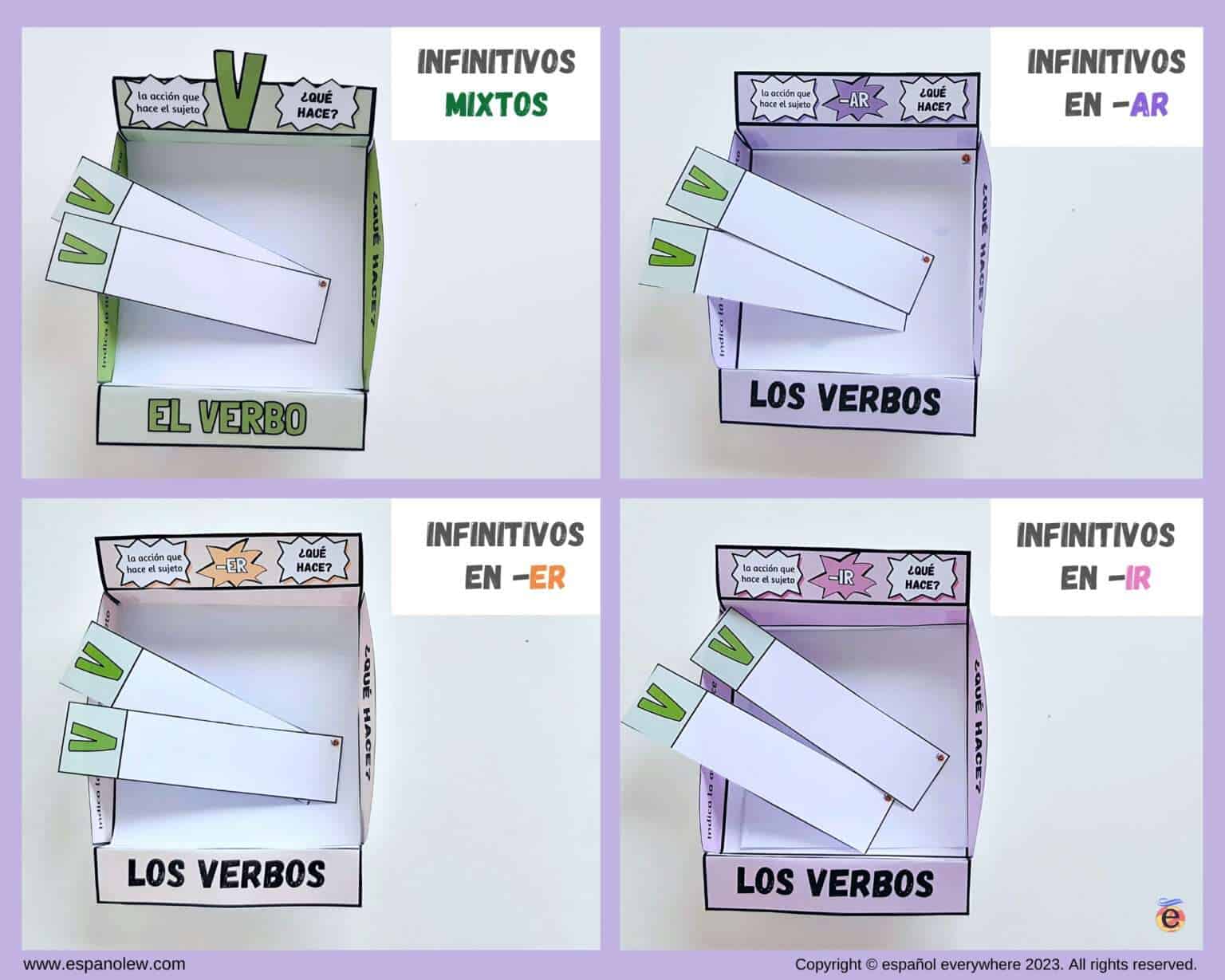 Actividades y ejercicios con verbos. Juegos con infinitivos para niños ...