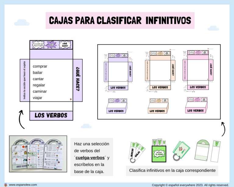 Actividades y ejercicios con verbos. Juegos con infinitivos para niños ...