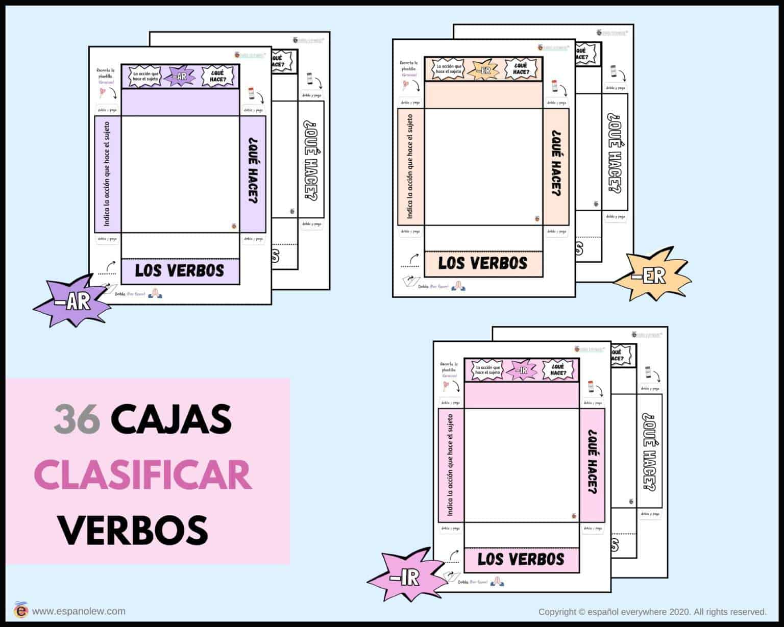 Actividades y ejercicios con verbos. Juegos con infinitivos para niños ...