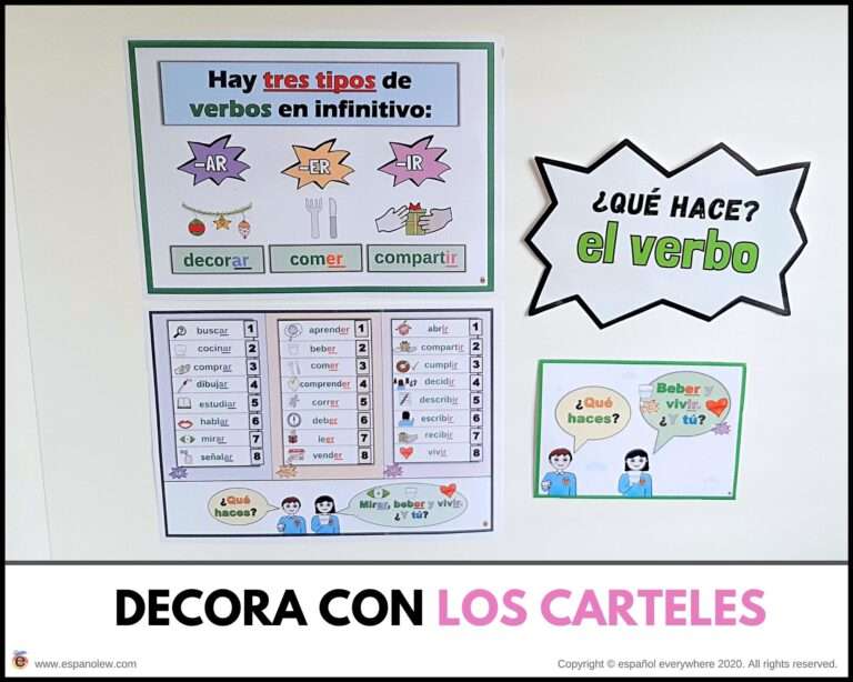 💻 ´Juego de cartas y miniprofe de verbos´-Verbos y conjugación