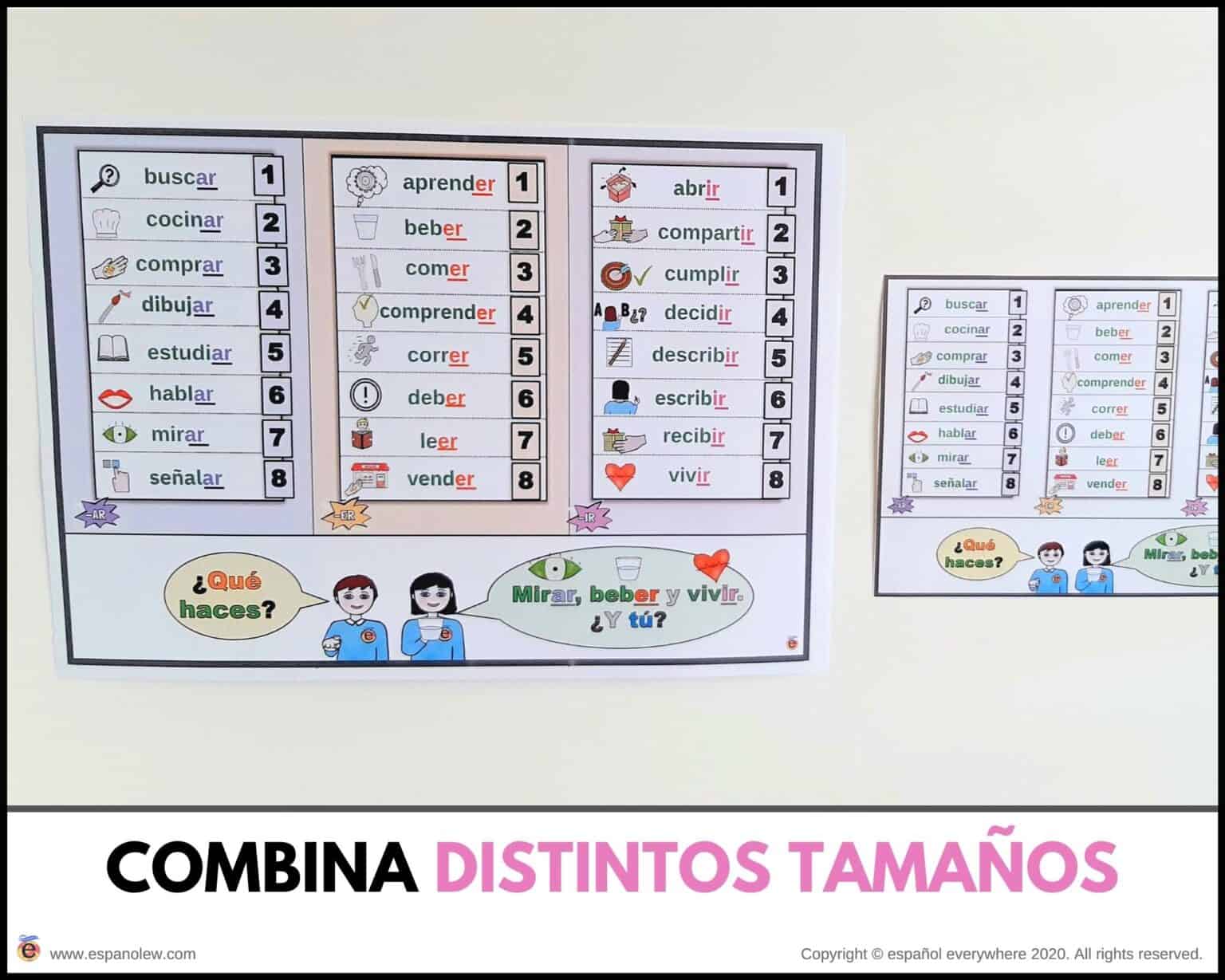 💻 ´Juego de cartas y miniprofe de verbos´-Verbos y conjugación