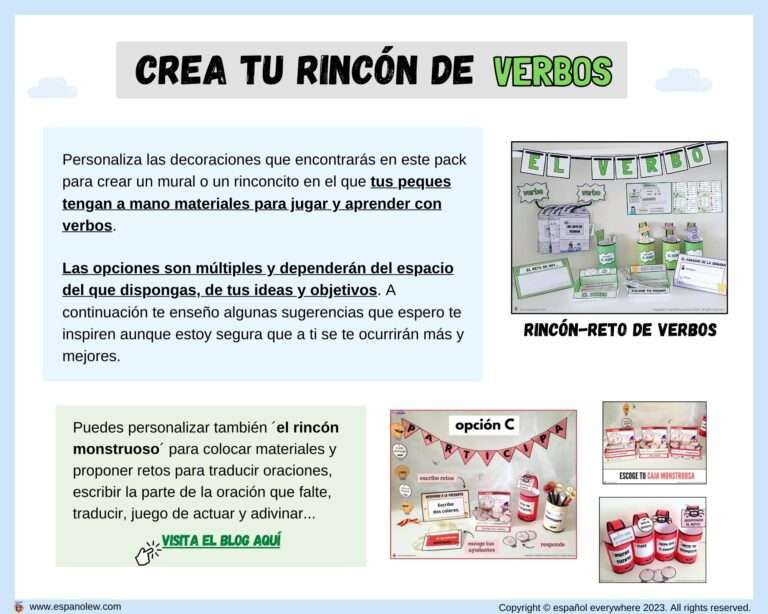 💻 ´Juego de cartas y miniprofe de verbos´-Verbos y conjugación