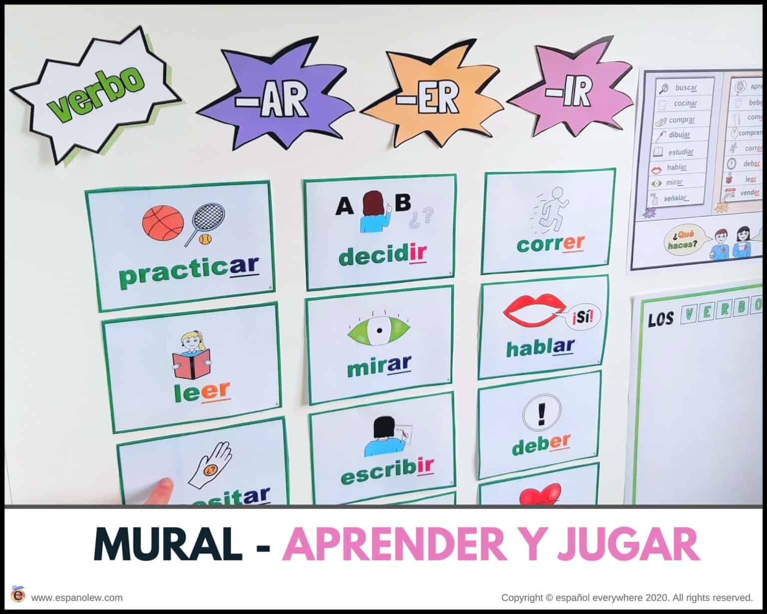 💻 ´Juego de cartas y miniprofe de verbos´-Verbos y conjugación