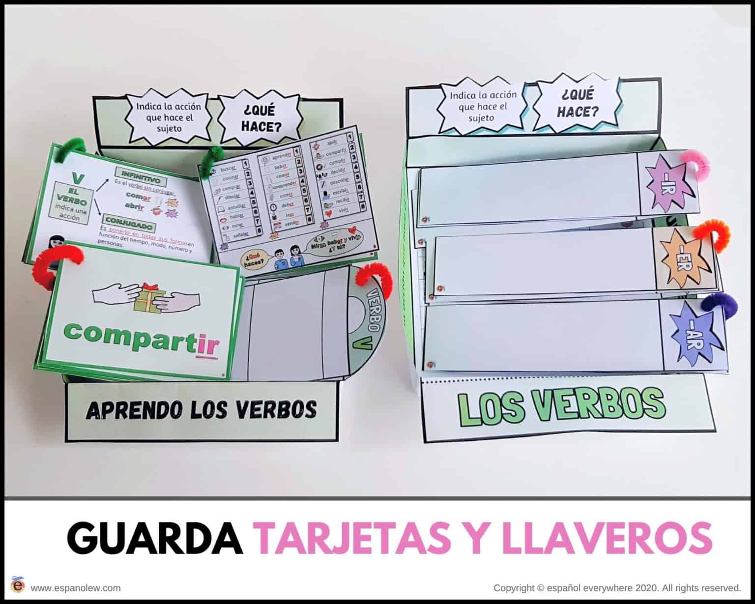 💻 ´Juego de cartas y miniprofe de verbos´-Verbos y conjugación