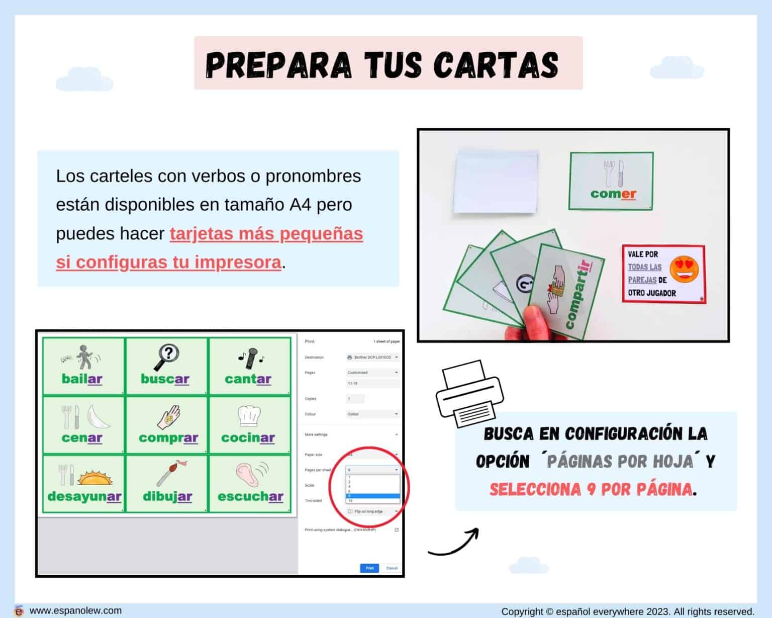 💻 ´Juego de cartas y miniprofe de verbos´-Verbos y conjugación