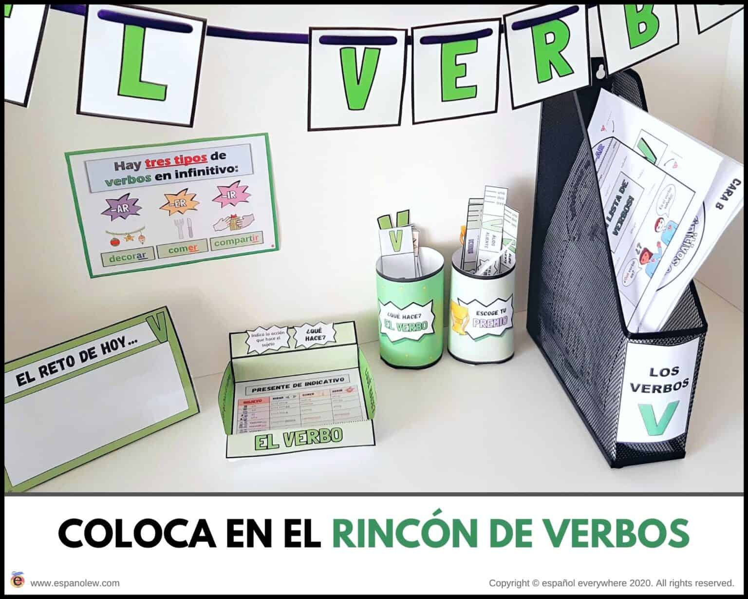 💻 ´Juego de cartas y miniprofe de verbos´-Verbos y conjugación