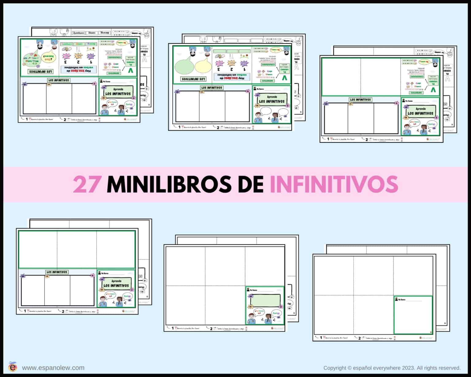 Minilibros de infintivos y conjugación. Cómo conjugar los verbos en ...
