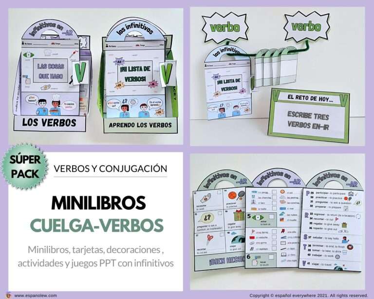 💻 Mega pack´Rincón-reto de verbos´- Verbos y conjugación