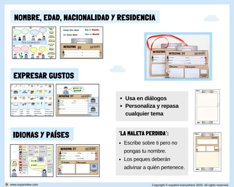 💻 Detective SV´(I)- Pronombres, conjugación, descripción física y ...
