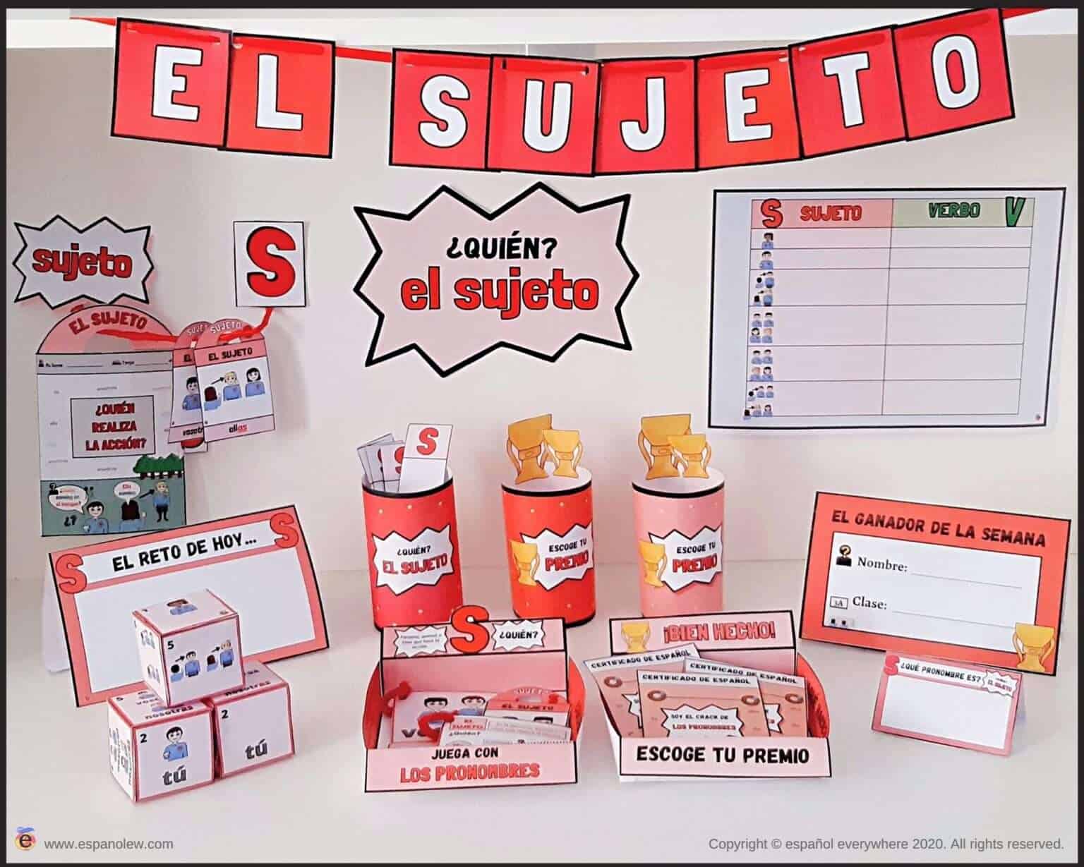 💻 ´Rincón sujeto (II)´- Actividades, juegos y minilibros con pronombres ...