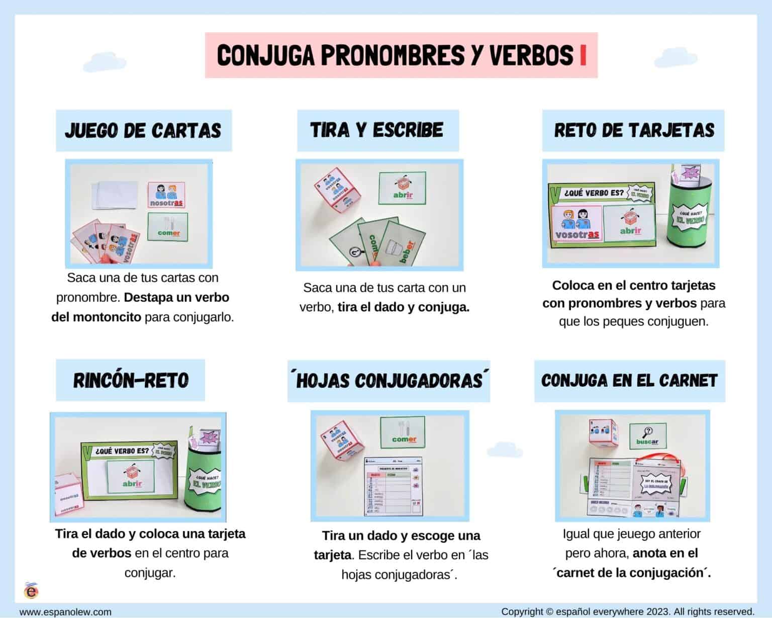 💻 ´Rincón sujeto (I)´- Actividades, juegos y minilibros con pronombres ...