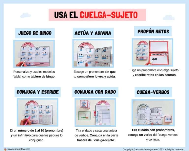 💻 ´Rincón sujeto (I)´- Actividades, juegos y minilibros con pronombres ...
