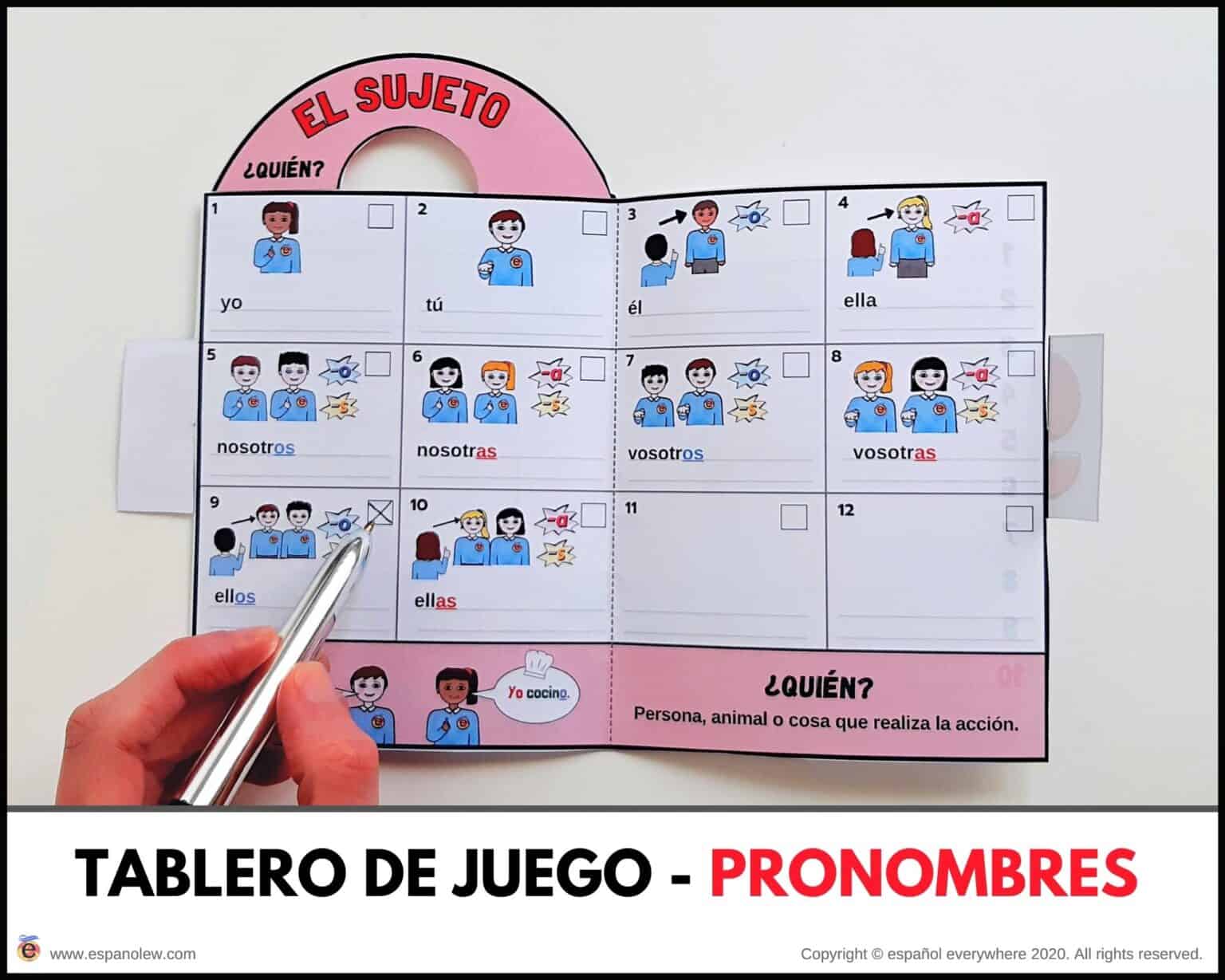 💻 ´Rincón sujeto (I)´- Actividades, juegos y minilibros con pronombres ...