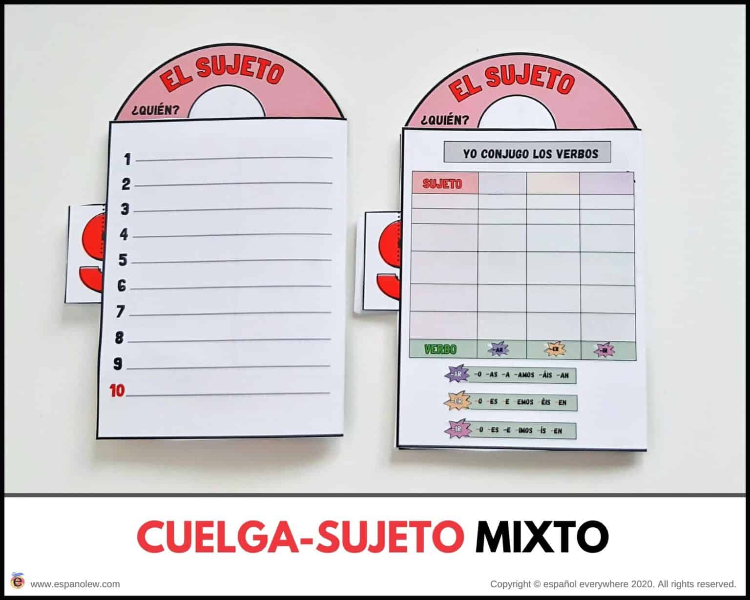 💻 ´Rincón sujeto (I)´- Actividades, juegos y minilibros con pronombres ...