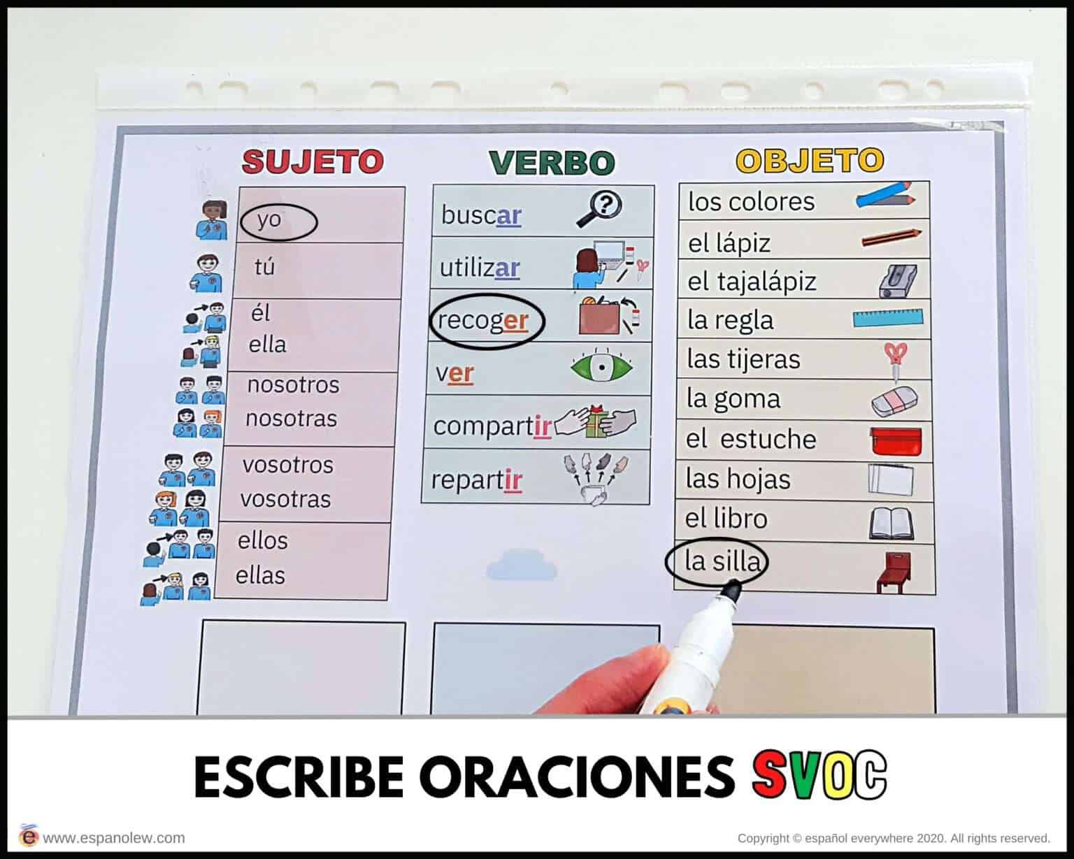 Cómo hacer una oración simple paso a paso. Actividades para practicar la Gramática. Cómo enseñar ...
