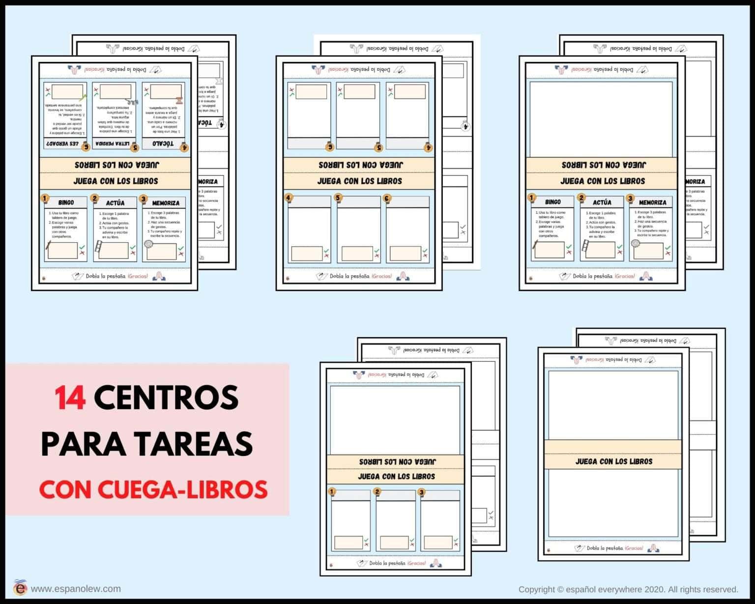 💻 ´Cuelga-verbos I´- Actividades, juegos y minilibros con verbos.