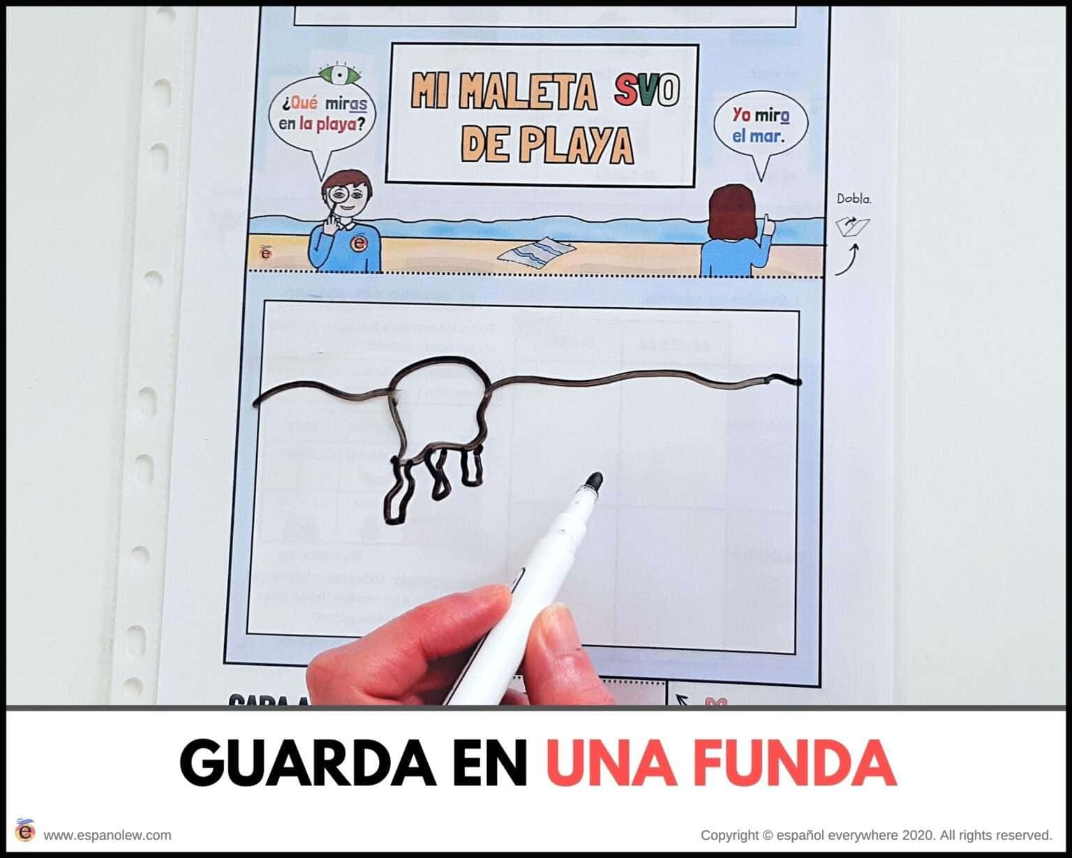 💻 KIT DE PLAYA- Vocabulario, concordancia género y número, oraciones y ...