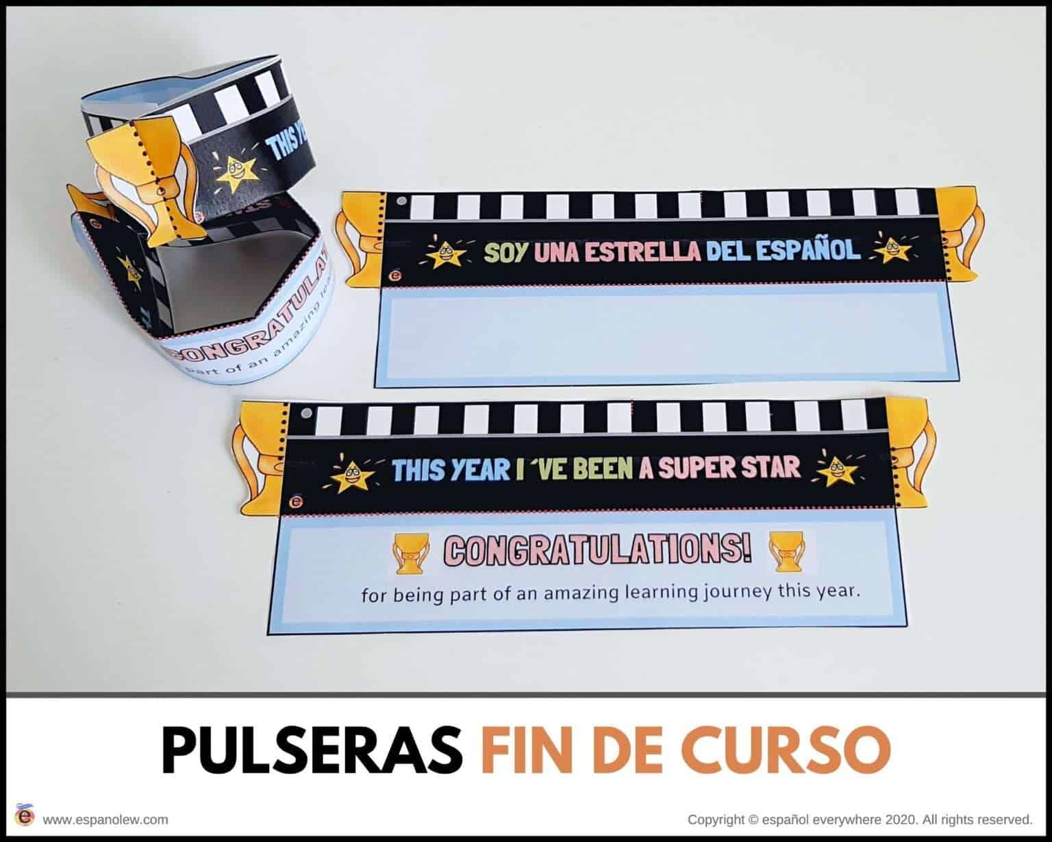 💻 Actividades para FIN DE CURSO- 🎉Certificados, claquetas, fichas y juegos