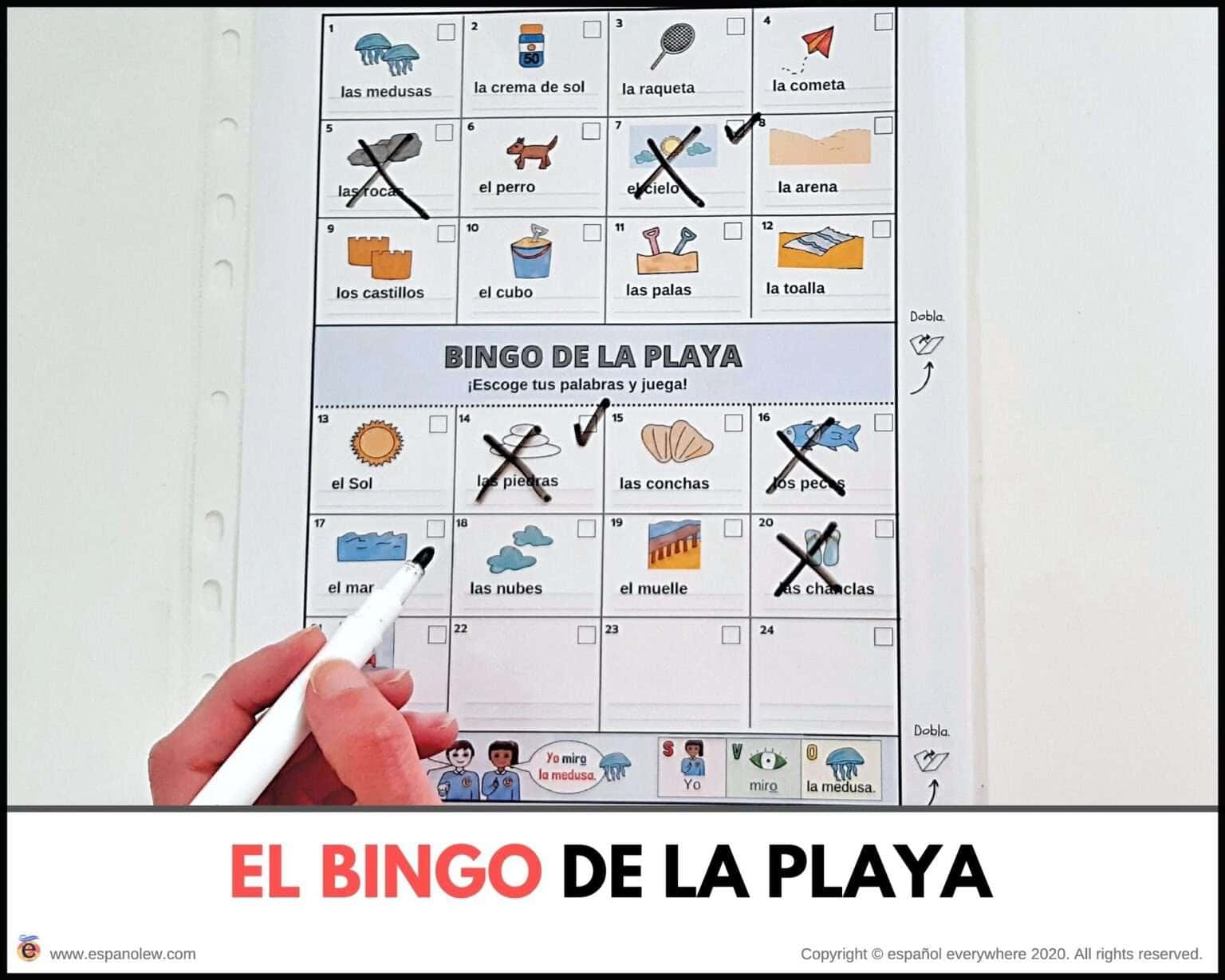 Vocabulario de las vacaciones en la playa. Qué cosas hay en la playa ...