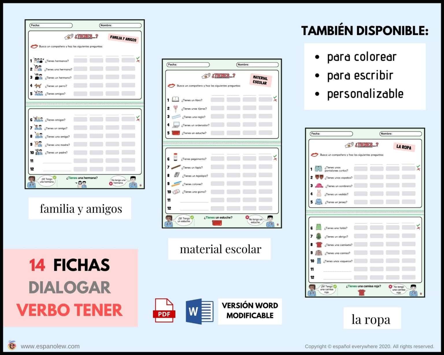 💻 ´Las lupamís (I)´- PRESENTARSE Y OBJETIVOS- Preguntas, Verbo tener ...