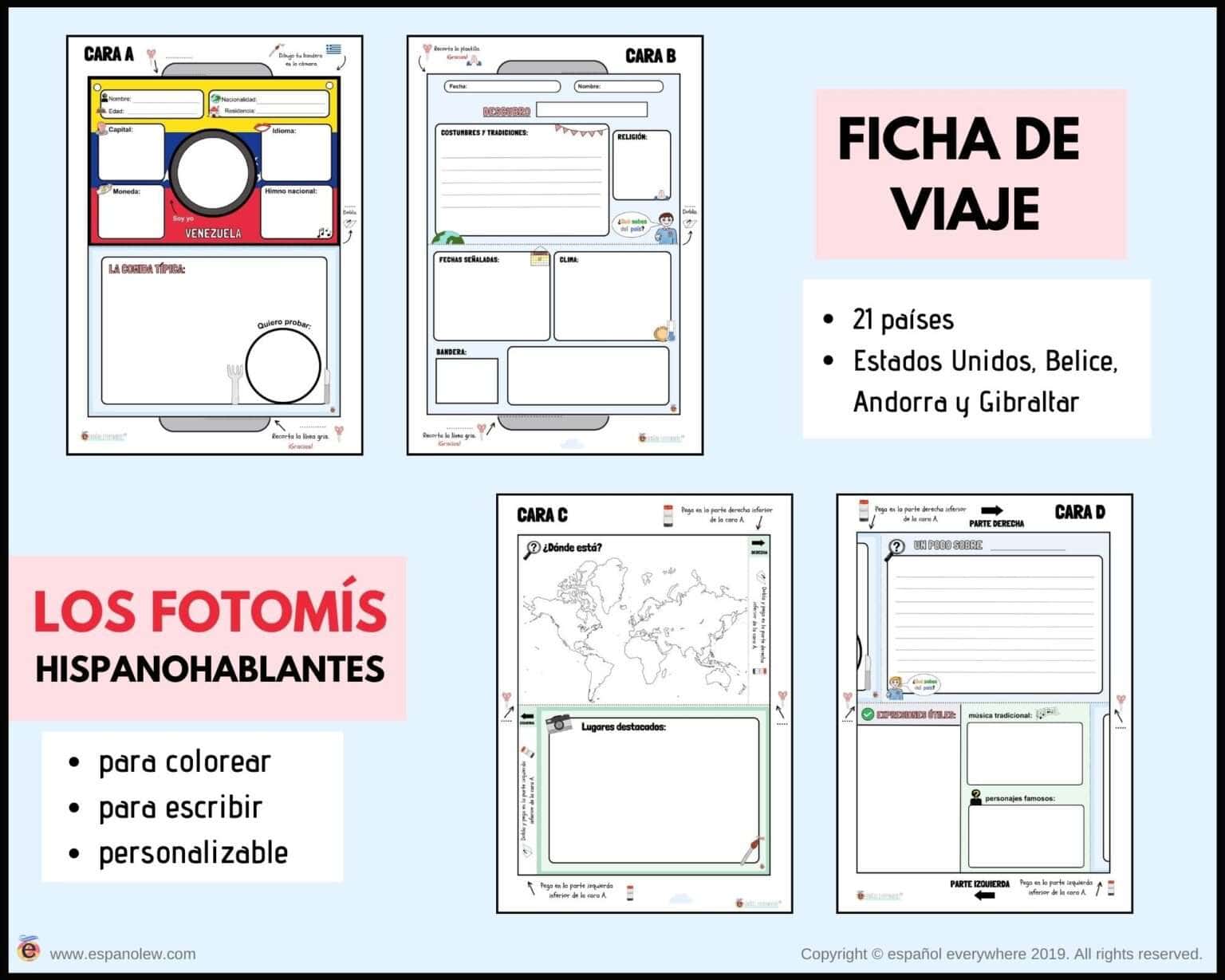 Los 21 países hispanohablantes. Países que hablan español. Spanish ...