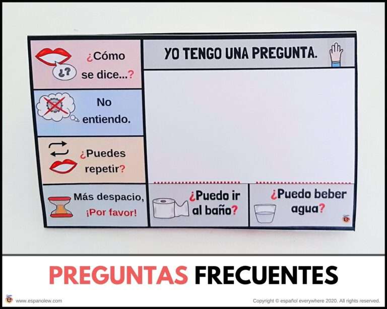 Preguntas y Frases Útiles para la Clase de Español. Actividades para la ...