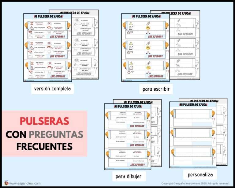 Preguntas y Frases Útiles para la Clase de Español. Actividades para la ...
