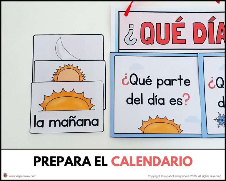 Calendario en la clase de español. Rutinas en clase de ELE para niños ...