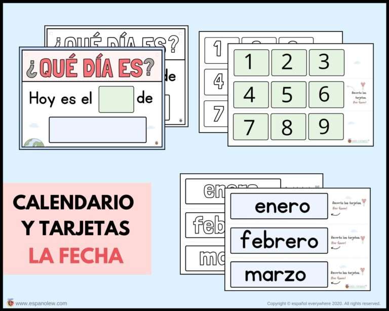Calendario en la clase de español. Rutinas en clase de ELE para niños ...