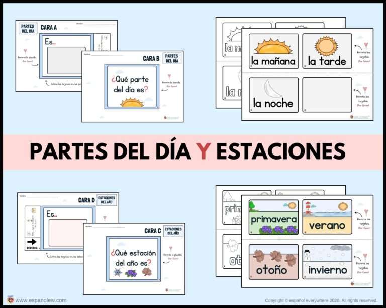 CALENDARIO: Fecha, estaciones, tiempo, días de la semana, sentimientos ...