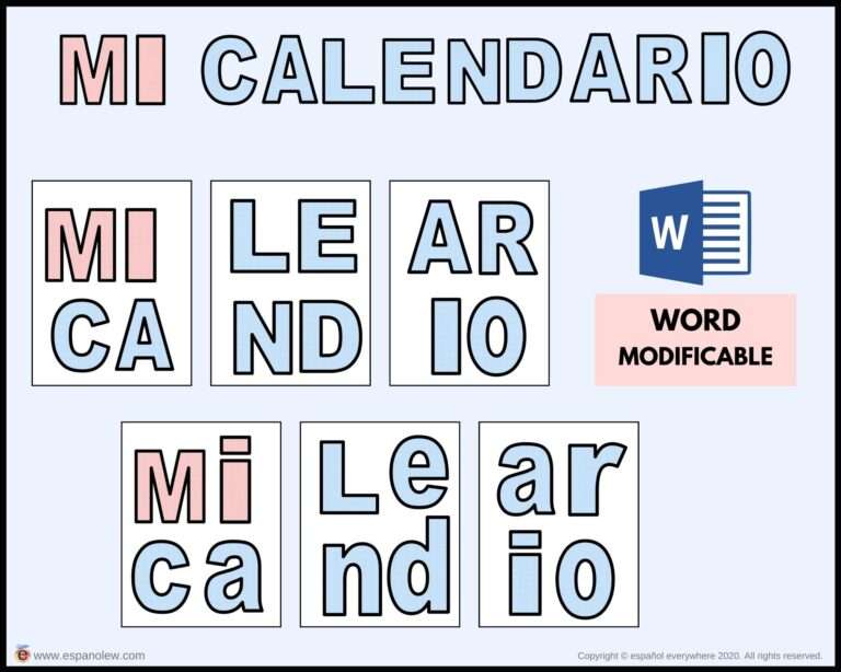 Calendario en la clase de español. Rutinas en clase de ELE para niños ...