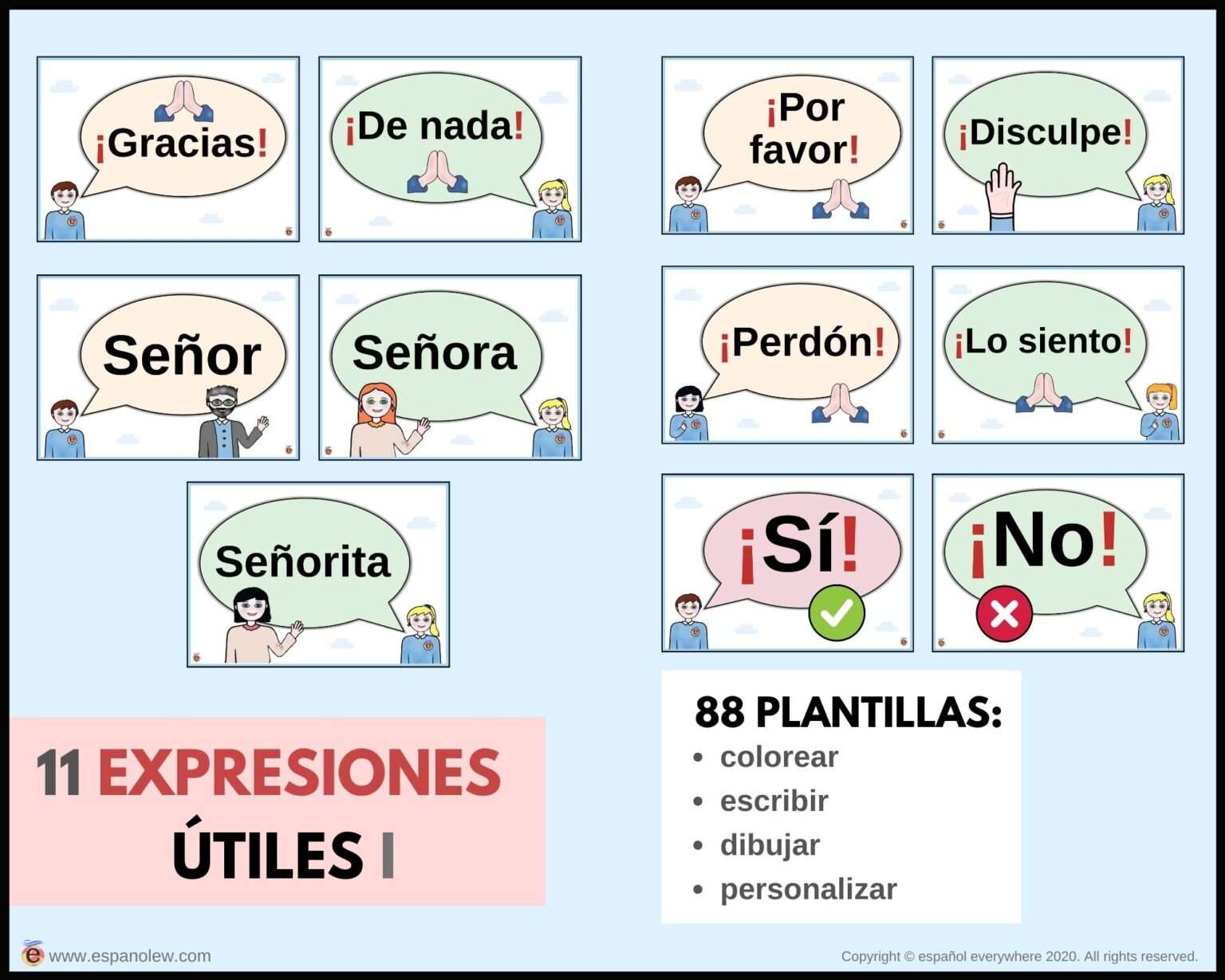 Carteles con expresiones útiles para niños. Decoraciones para el aula ...
