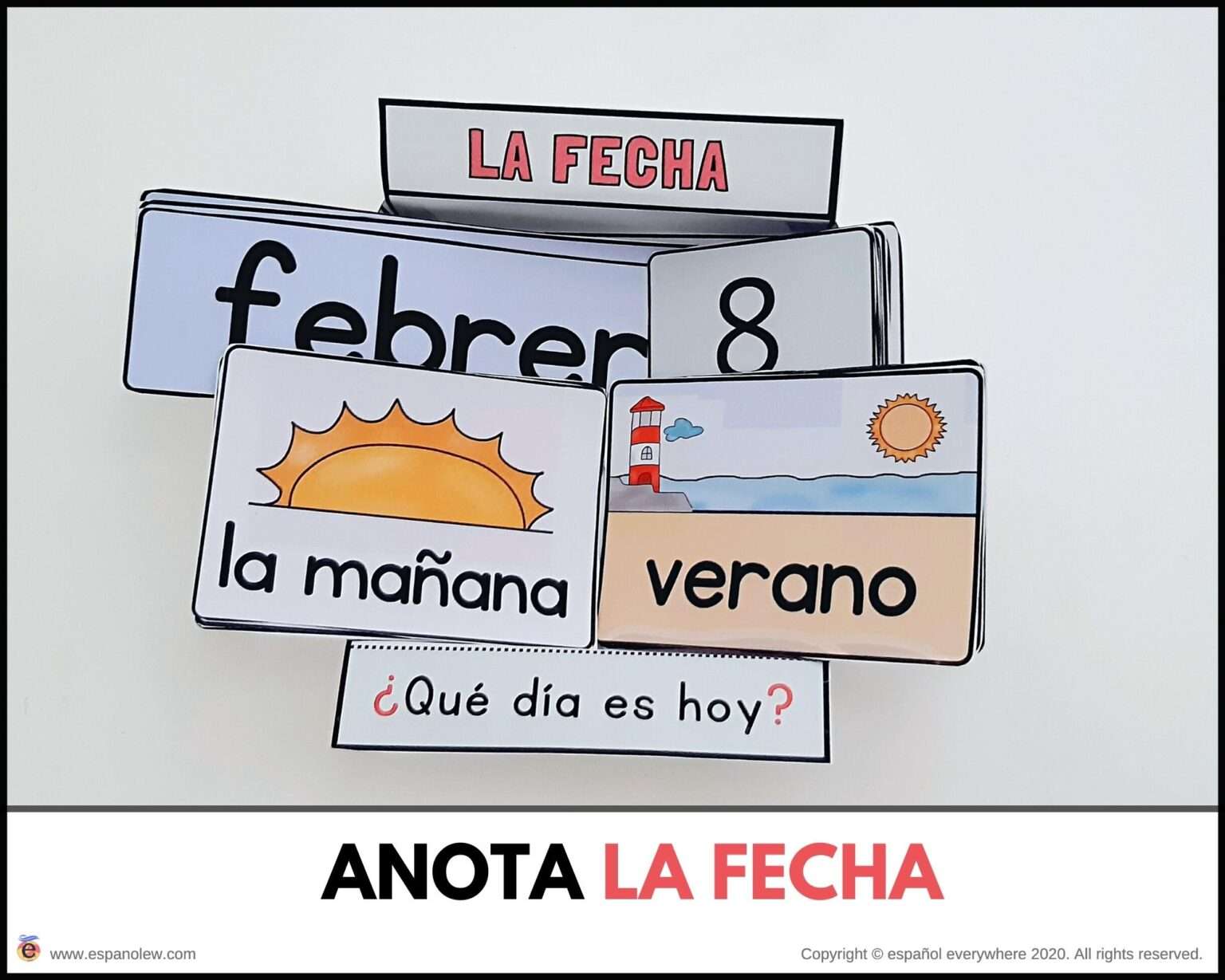 Cómo enseñar la fecha en español a niños. Los meses del año. Calendario ...