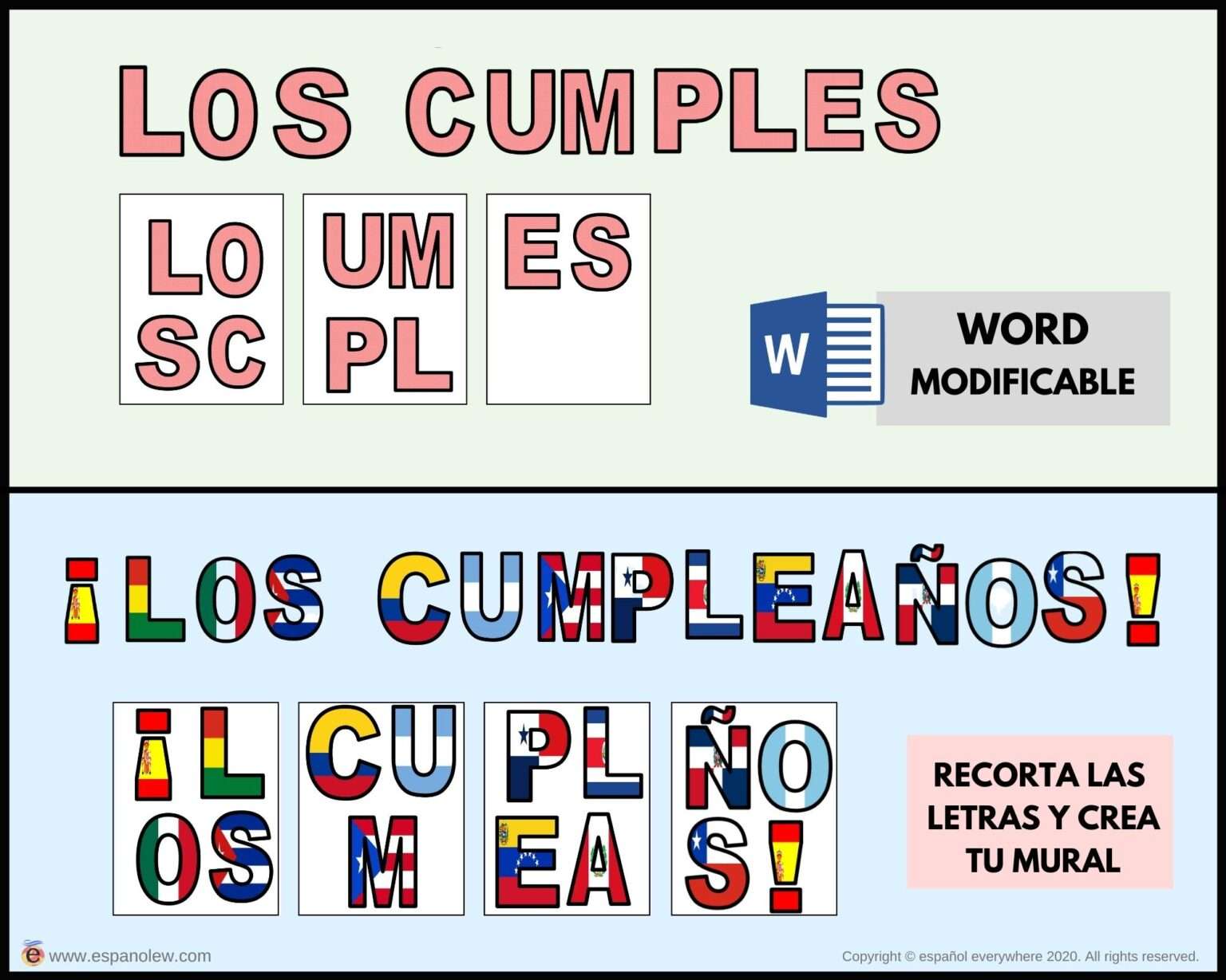 Decoraciones de cumpleaños. Cartel de cumpleaños para salón de clase ...